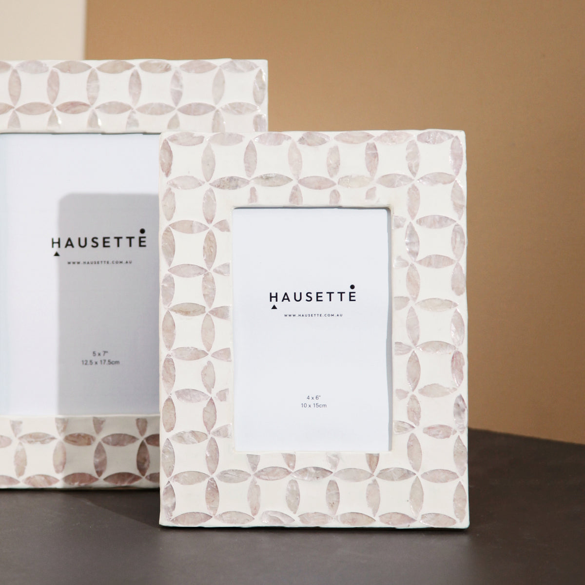 Cecilia Shell Inlay Picture Frame In Pink Mocha & Pearl - Small – HAUSETTE®