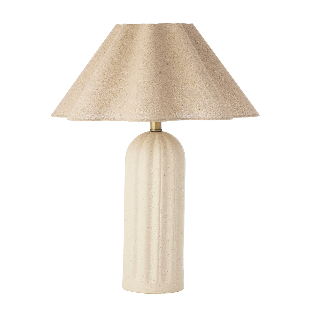Sabrina Fluted Lamp in Warm White & Natural – HAUSETTE®