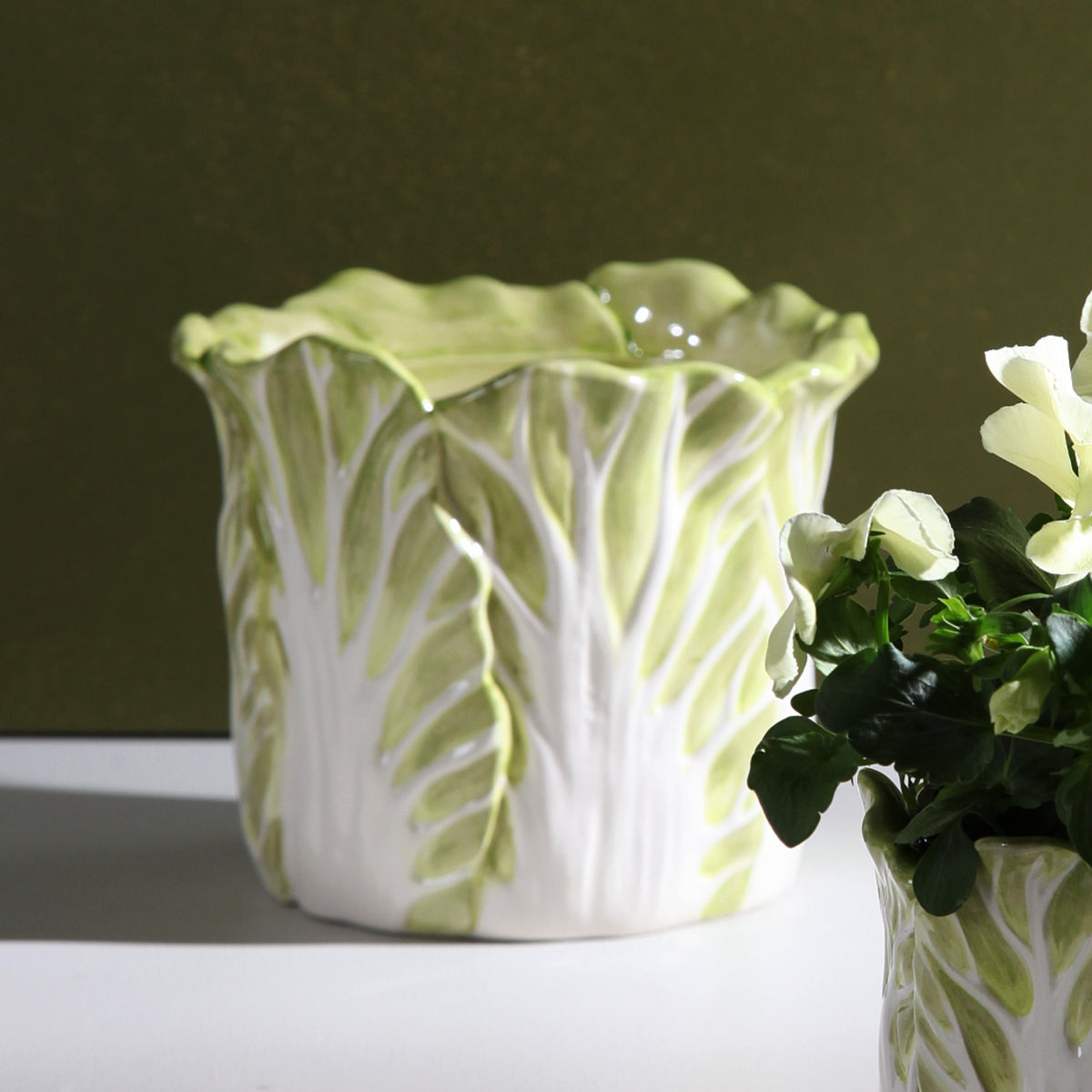 Brassica Ceramic Cabbage Leaf Pot Large – HAUSETTE®