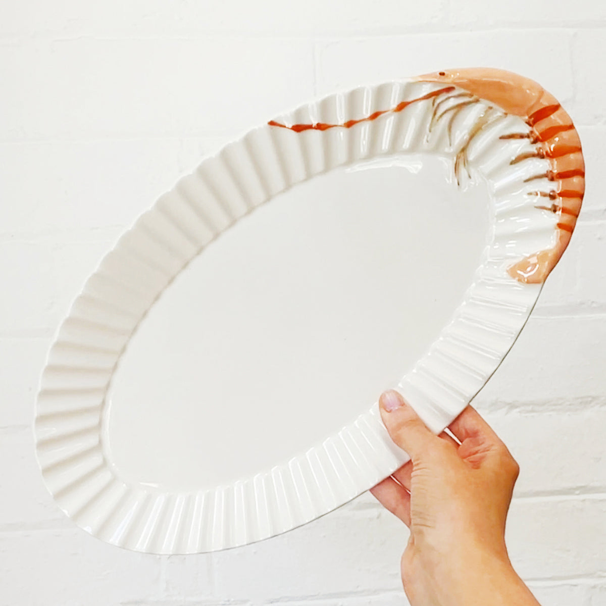 Bronte Prawn Oval Ceramic Platter - Medium – HAUSETTE®