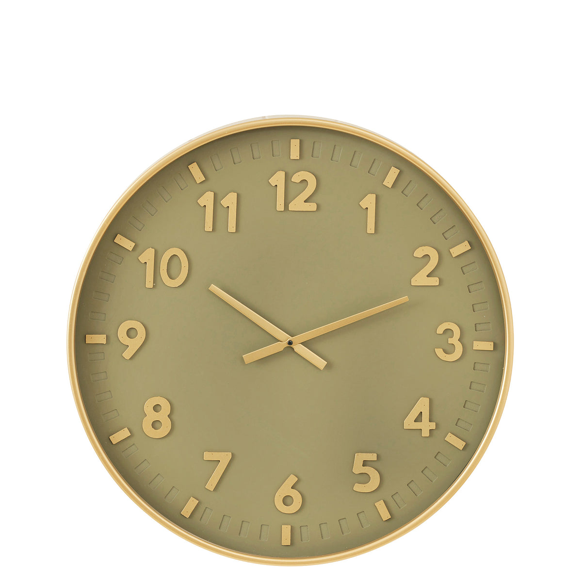 Mabel Metal Clock in Gold and Green – HAUSETTE®