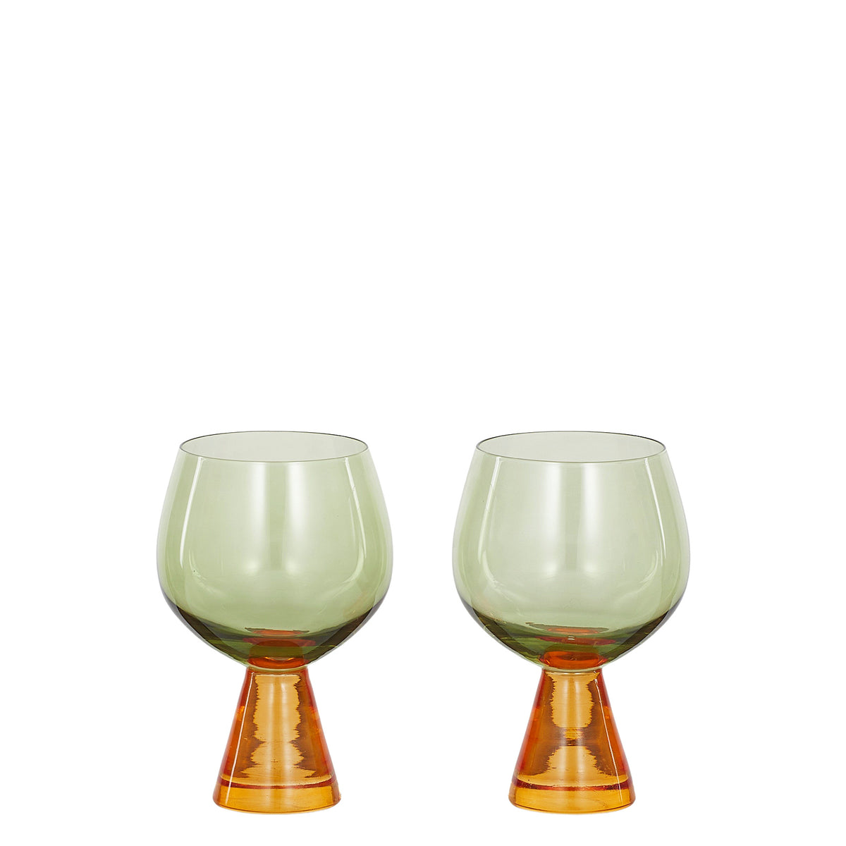 Arnaud Two Tone Glass Goblet Set of 2 – HAUSETTE®